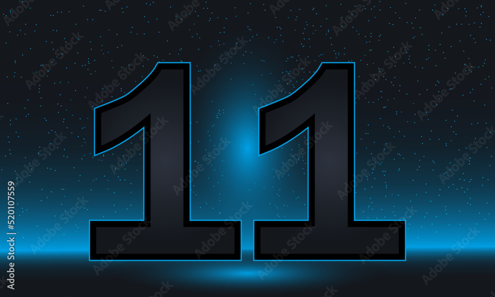 Number 11 vector. Luxury blue number 11 with luxurious modern ...