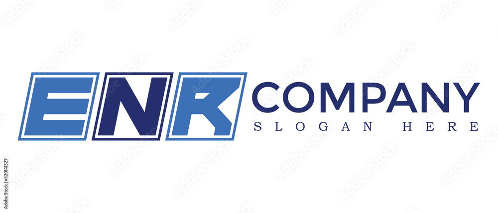 ENR three Letter Rounded rectangle boxes shape element symbol digital ...