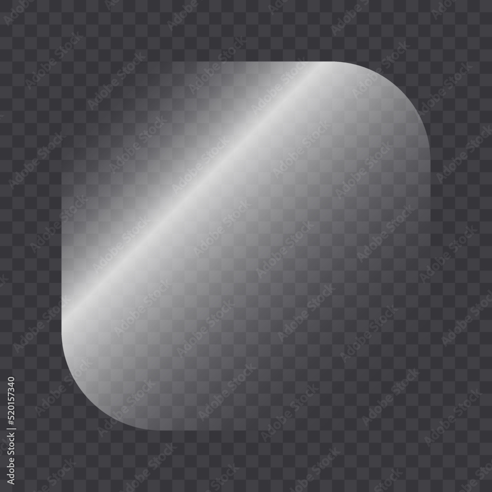 Vector transparent glass - Glossy material for vector art, glass ...