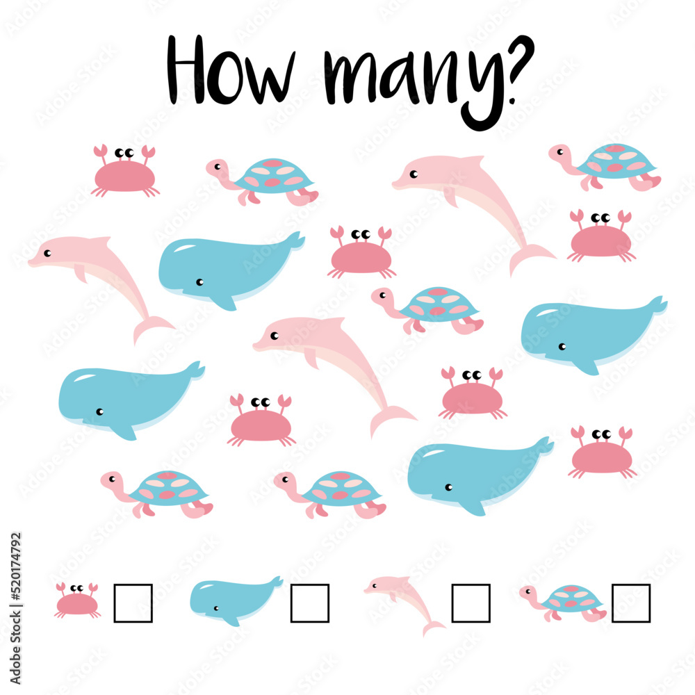 How many objects.Preschool Counting Activities. Printable worksheet ...