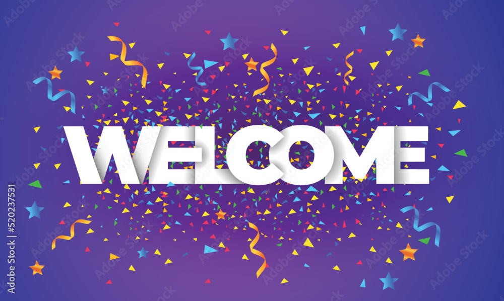 Best Modern Welcome Text Effect Colorful Design With Elements, Colorful ...