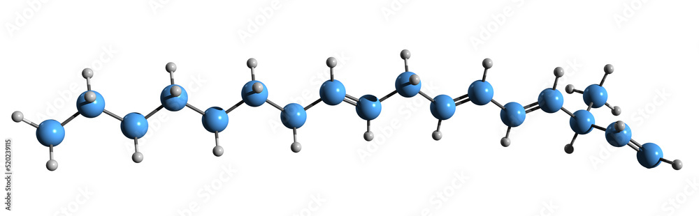3D image of Falcarinol skeletal formula - molecular chemical structure ...