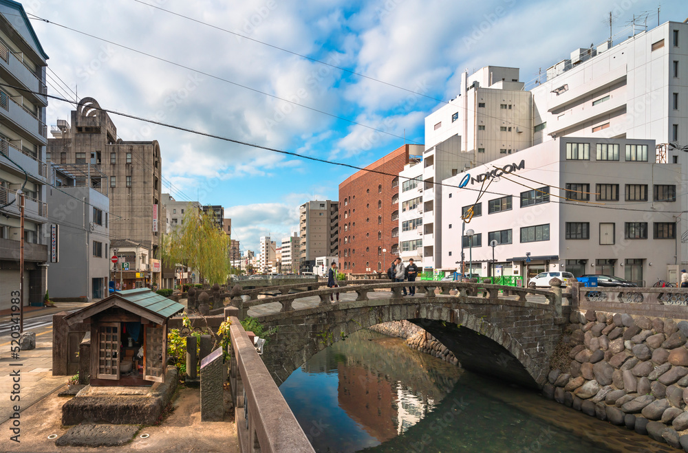 nagasaki, kyushu - december 12 2021: Small wooden shrine called hokora ...