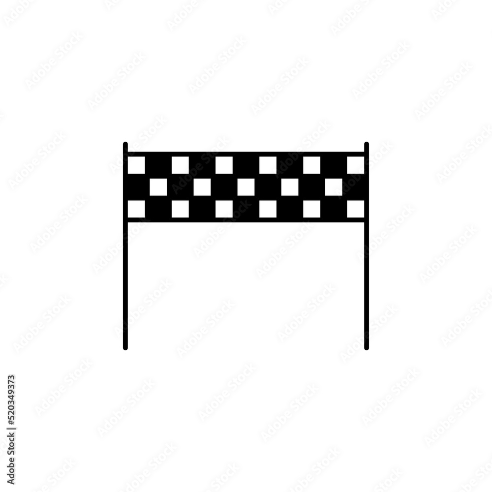 flag, finish outline icon. Element of winter sport illustration. Signs ...