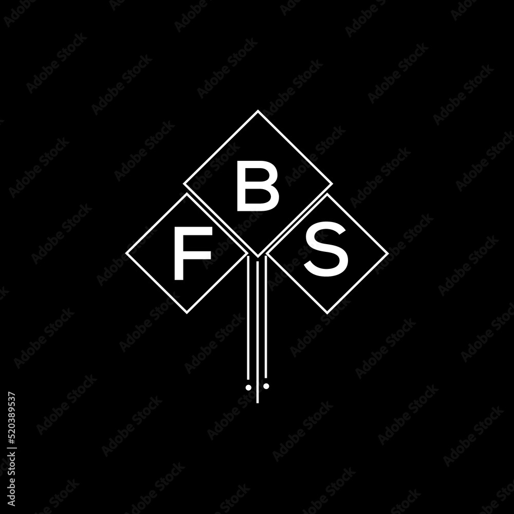 FBS letter logo design with white background in illustrator, FBS vector ...