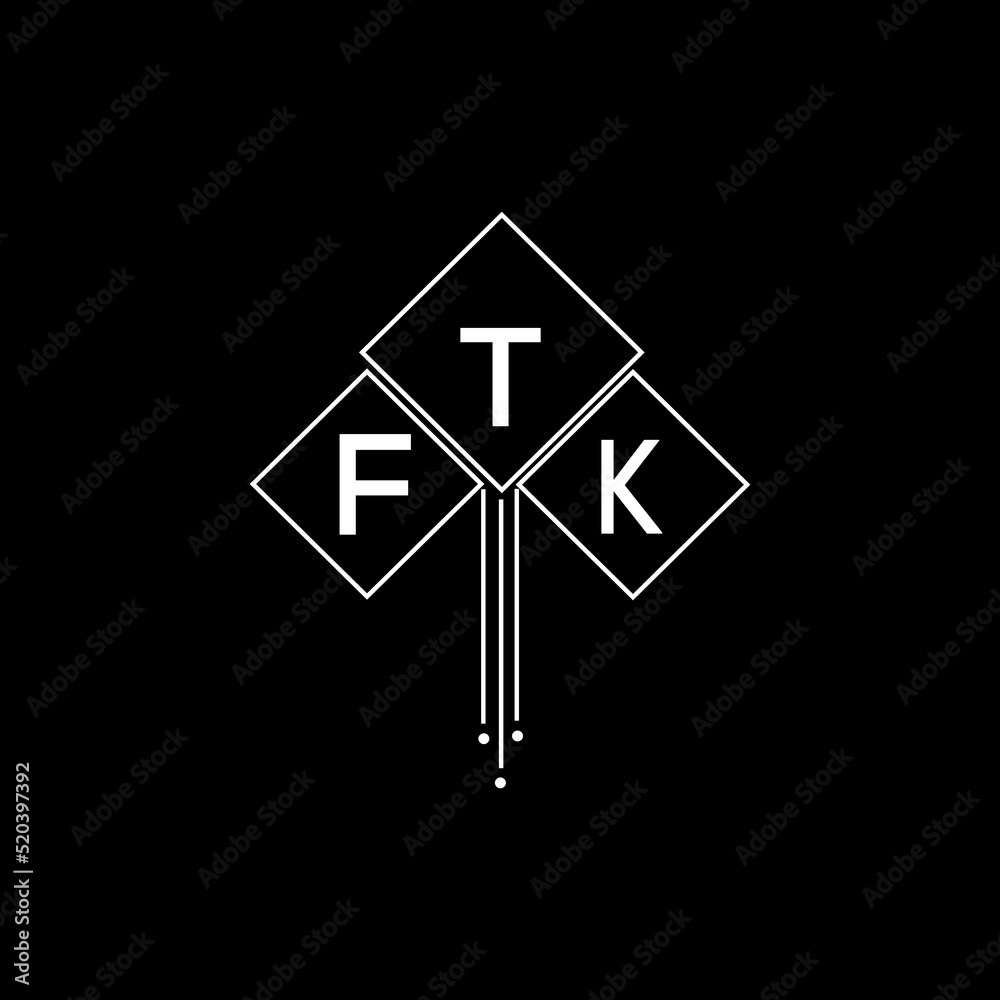 FTK letter logo design with white background in illustrator, FTK vector ...