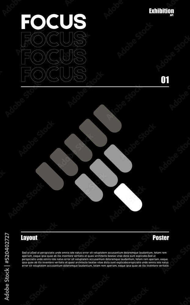 Meta modern aesthetics of Swiss design poster layout. Brutalist art ...