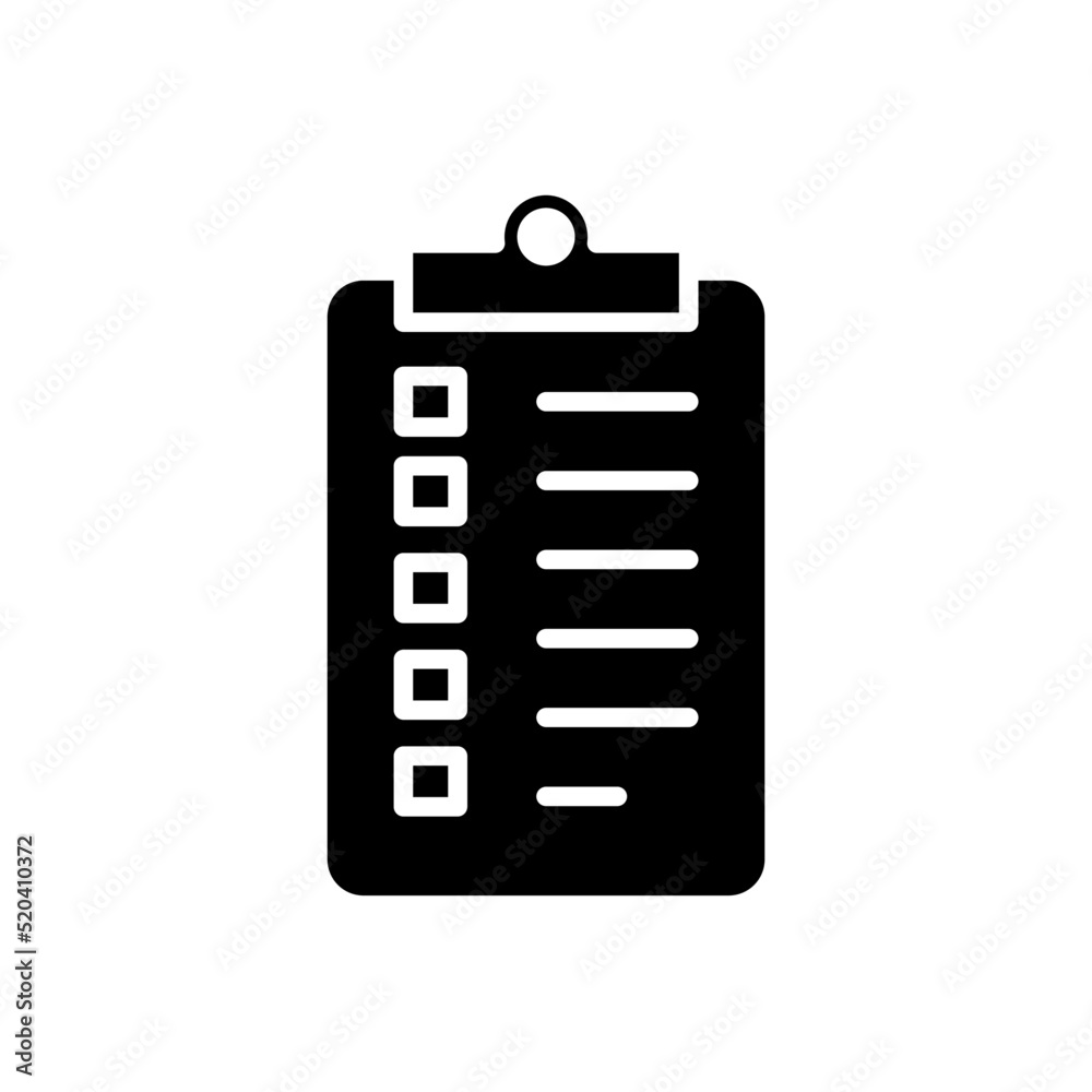 checklist , Clipboard, dokument, tekst - ikona wektorowa, lista ...