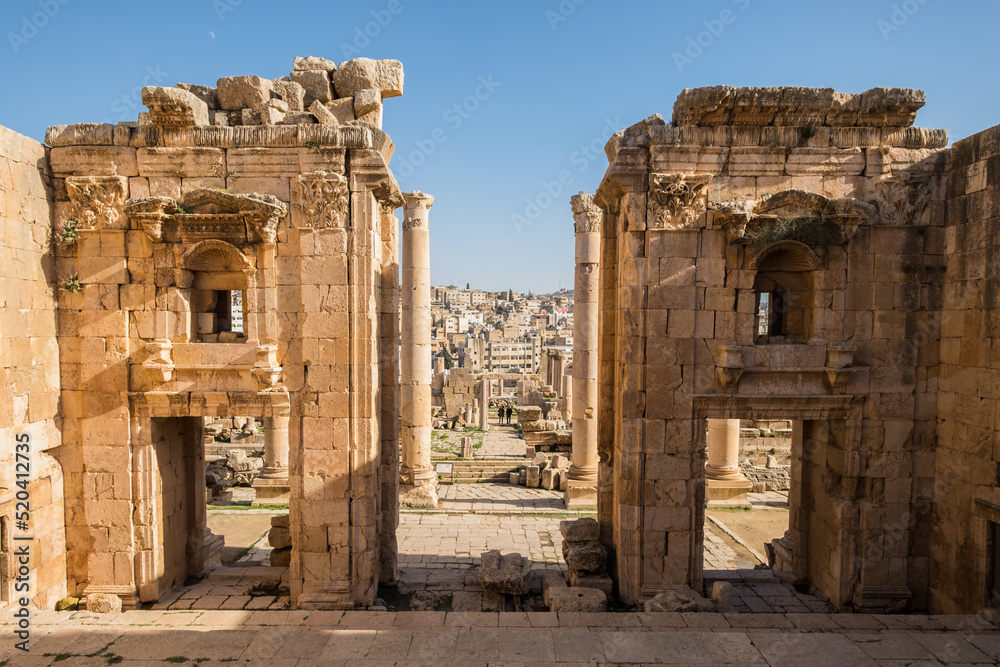 Ancient Roman City Jerash Jordan. Created 300 BC to 100 AD and a city ...