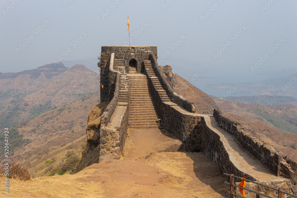 Beautiful View of Rajgad Fort, Maharashtra, India. Stock Photo | Adobe ...