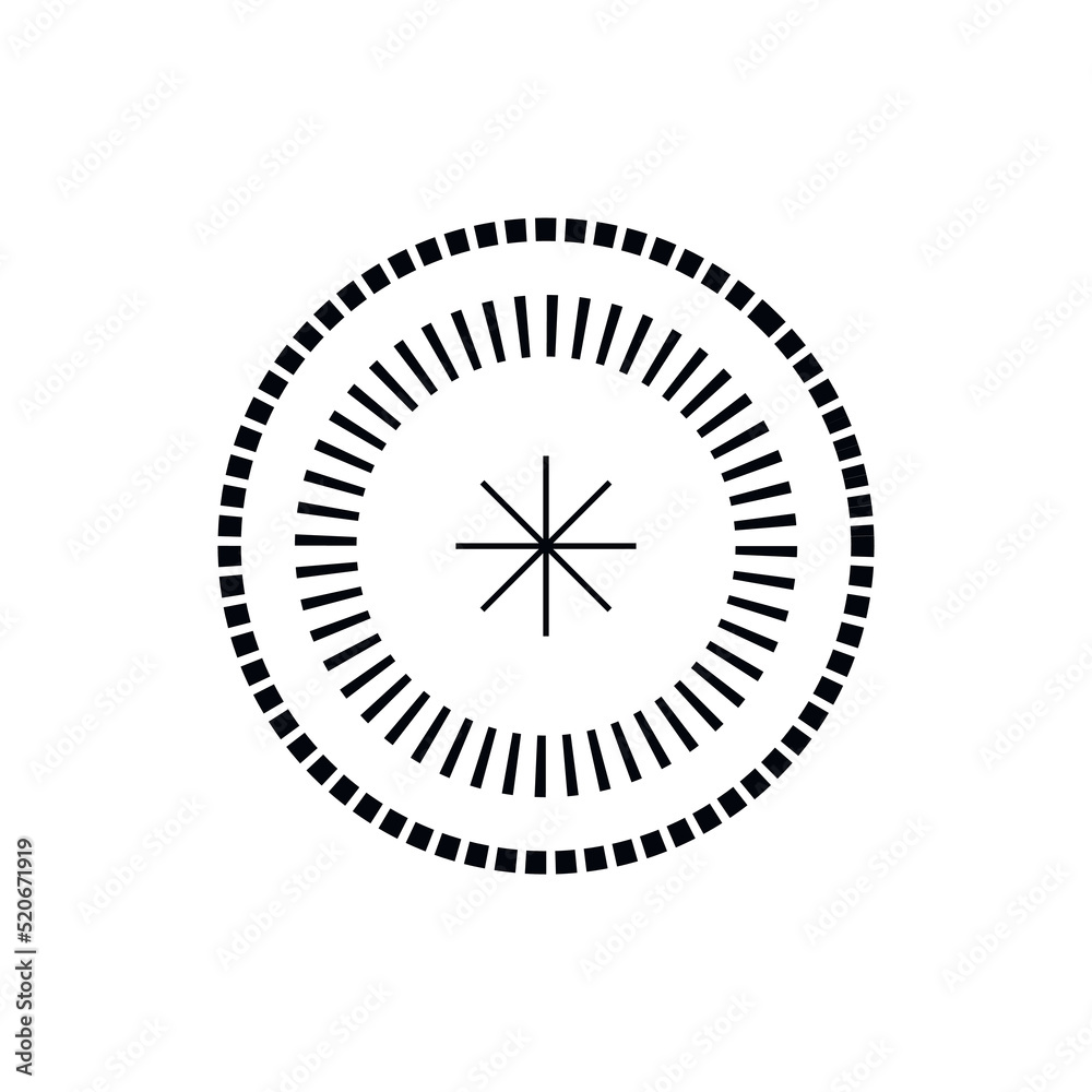 Target aim icon, archer sports game symbol. Game aiming sight dot ...