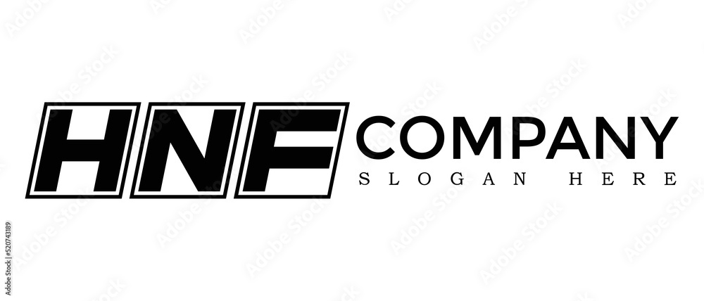 HNF three Letter Rounded rectangle boxes shape element symbol digital ...