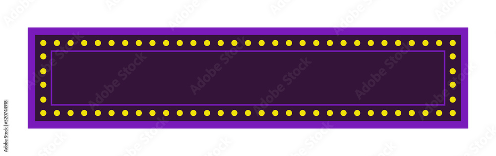 Stock-Vektorgrafik „Marquee lights frame border design vector template ...