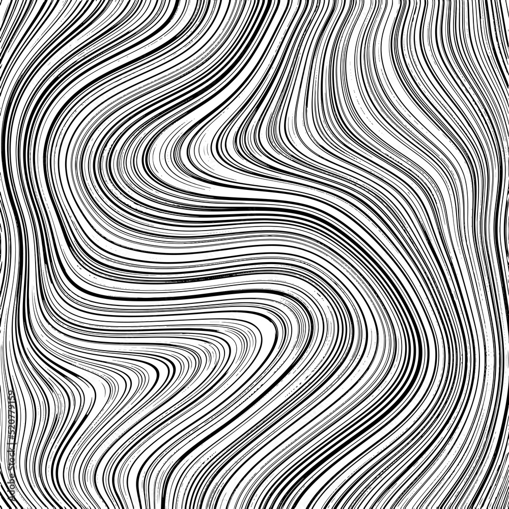 Marble swirl wavy pattern, thin fluid lines, striped texture. Isolated ...