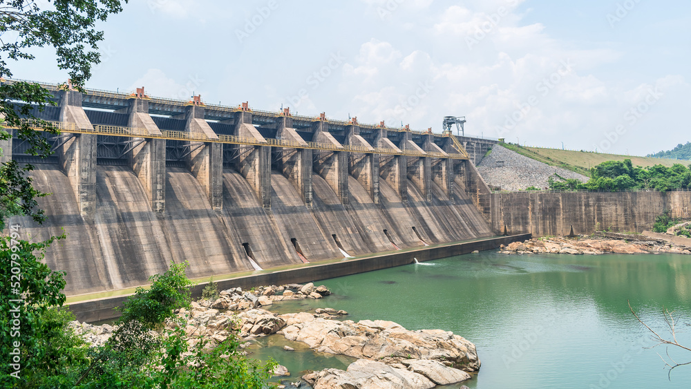 The Maithon Dam is located near Dhanbad, Jharkhand Stock Photo | Adobe ...
