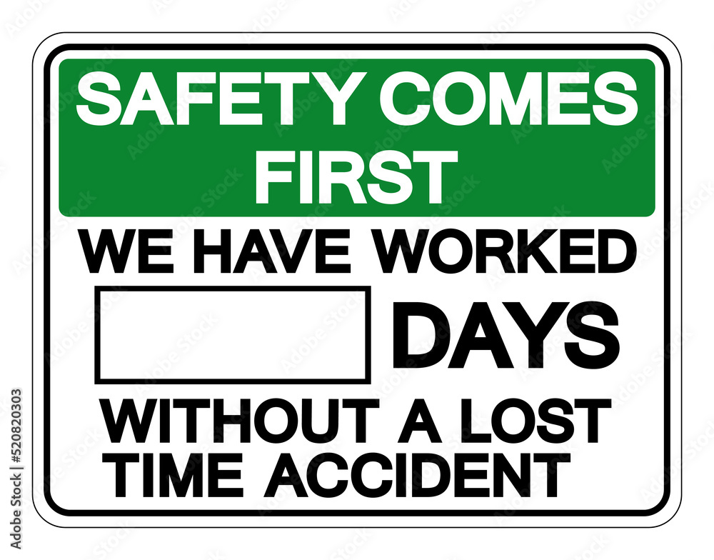 Days Without Accident Symbol Sign, Vector Illustration, Isolate On ...