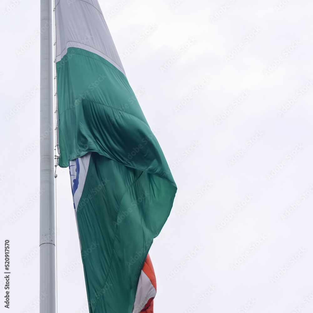 India flag flying high at Connaught Place with pride in blue sky, India ...