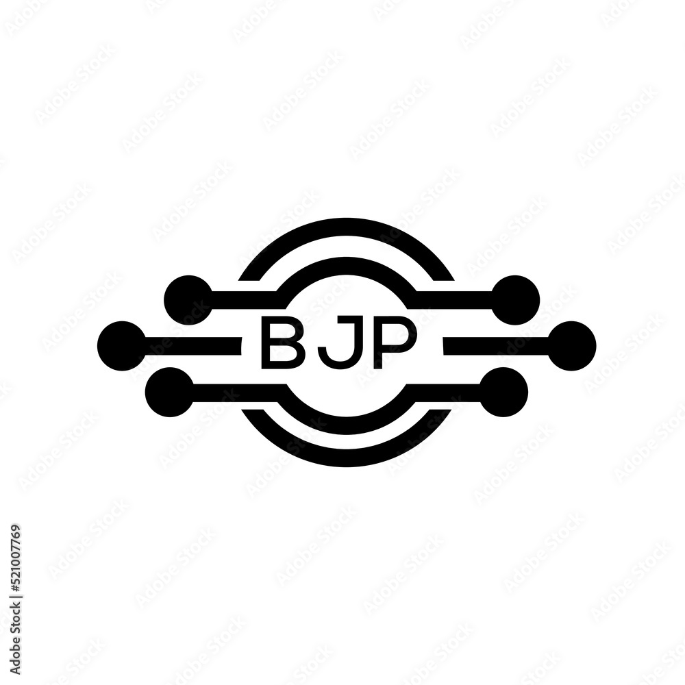 BJP letter logo. BJP best white background vector image. BJP Monogram ...