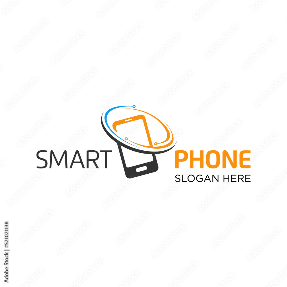 Rectangular smart phone technology logo template idea Stock Vector ...