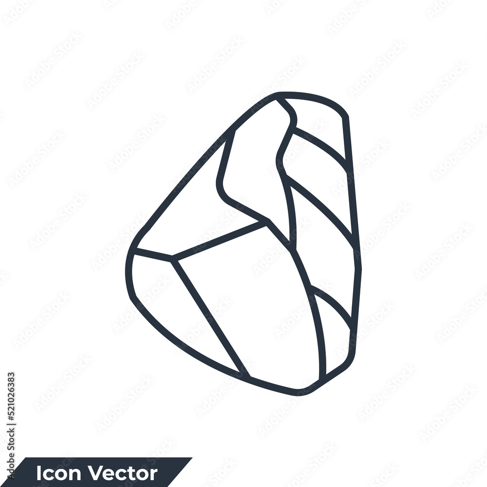 geology icon logo vector illustration. stone symbol template for ...