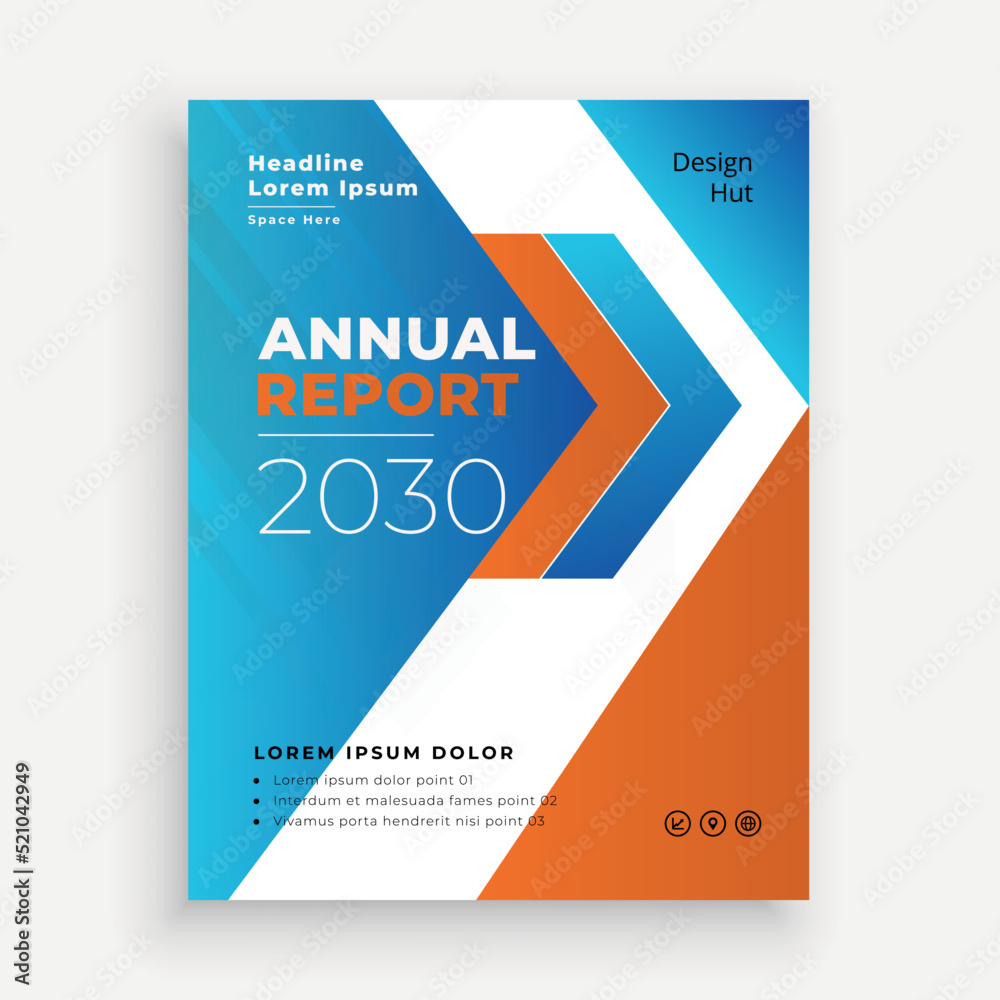 Annual report cover page design templates Stock Vector | Adobe Stock