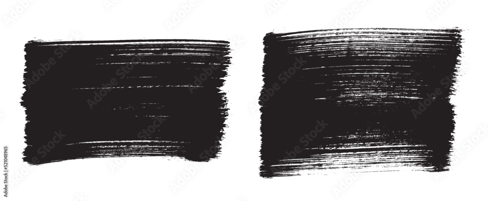 Wide hand drawn brush strokes.Vector illustration. Border design ...