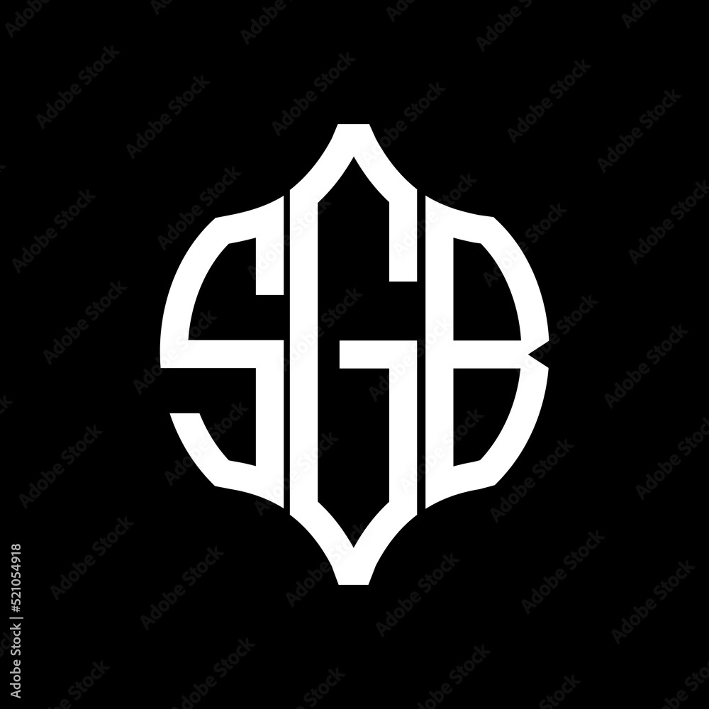 SGB letter logo. SGB best black background vector image. SGB Monogram ...