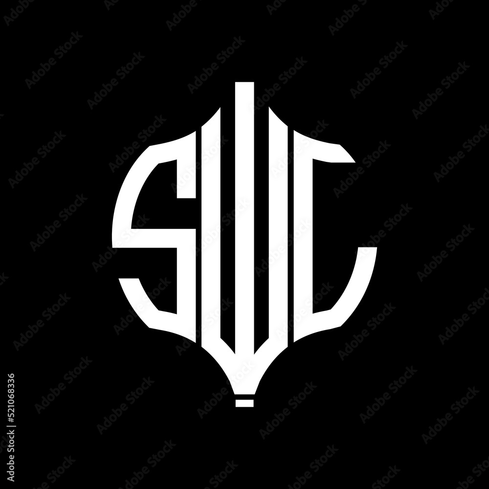 SWL letter logo. SWL best black background vector image. SWL Monogram ...