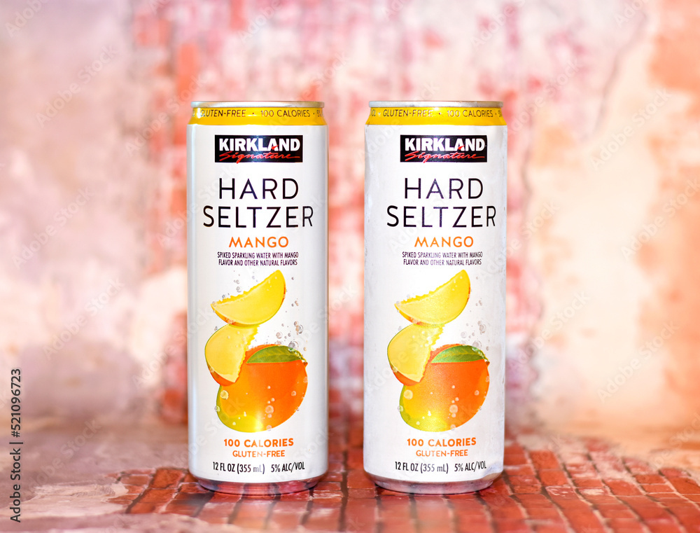 Kirkland Signature Hard Seltzer Mango Stock Photo | Adobe Stock