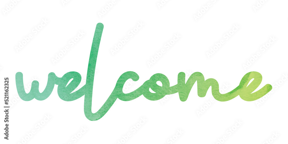 Welcome letter word Stock Vector | Adobe Stock