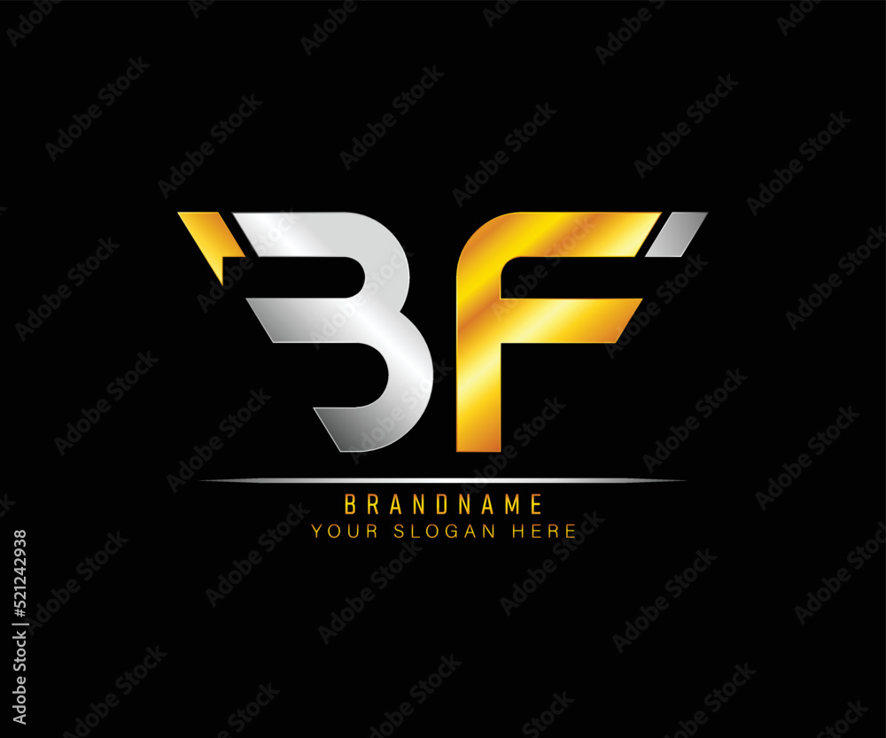 Creative elegant trendy unique artistic silver and gold color BF ...