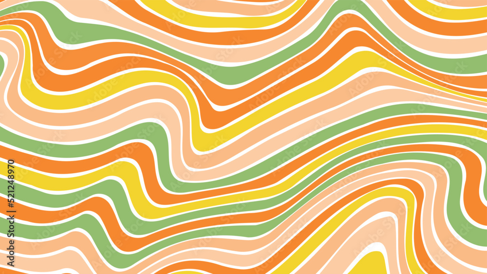 acid wave rainbow line backgrounds in 1970s 1960s hippie style. y2k ...