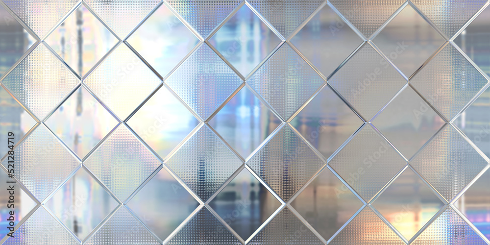 Seamless iridescent pastel diamond etched frosted privacy glass ...