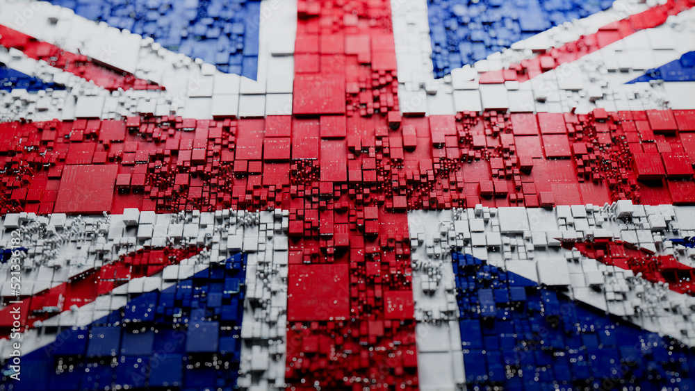 British Colors Tech Wallpaper Stock Illustration | Adobe Stock