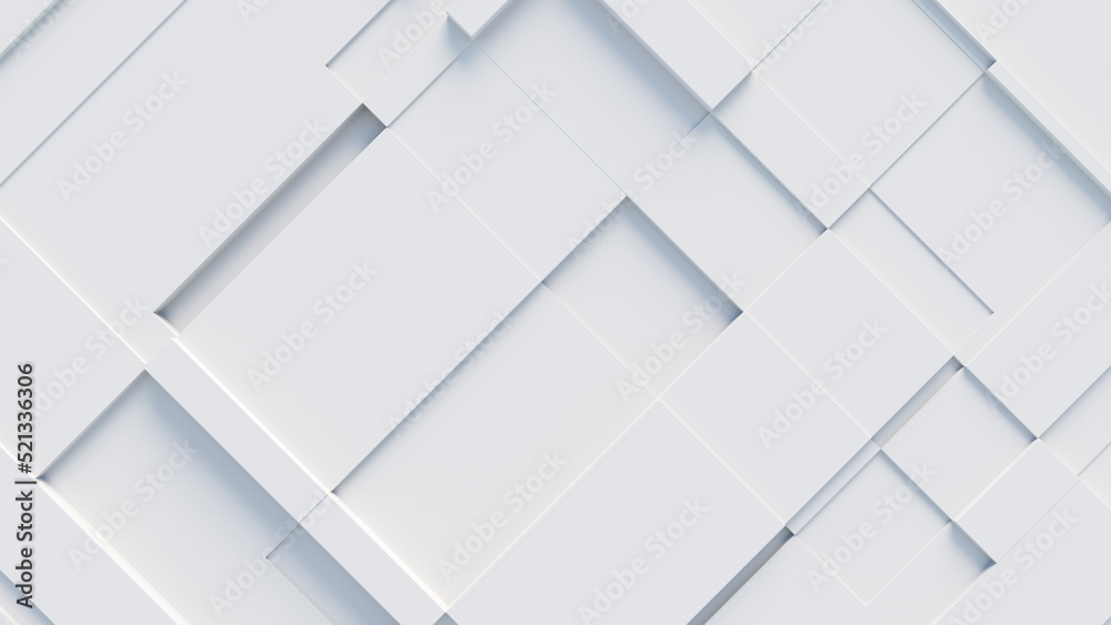 White, Tech Background with a Geometric 3D Structure. Clean, Minimal ...