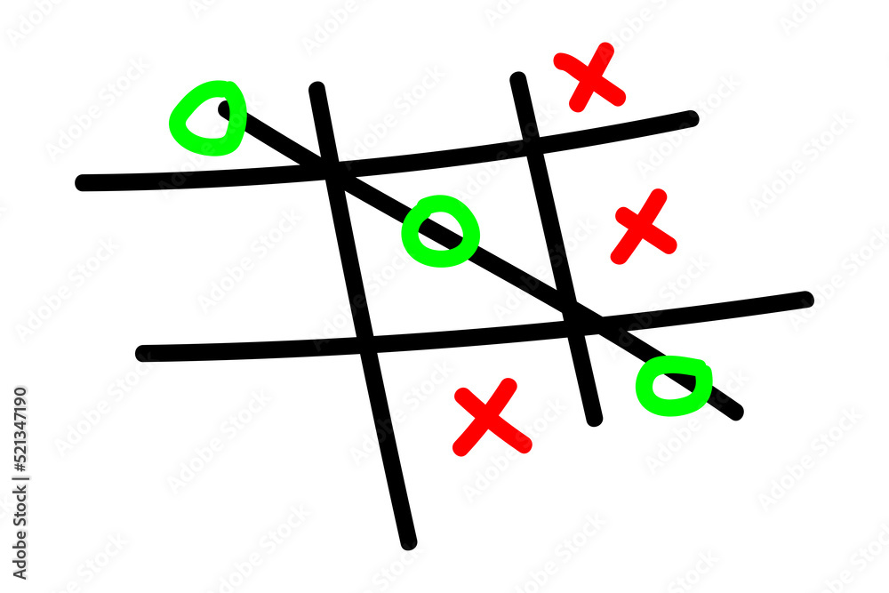 Tic Tac Toe Game background design, also known as X O puzzle using red ...