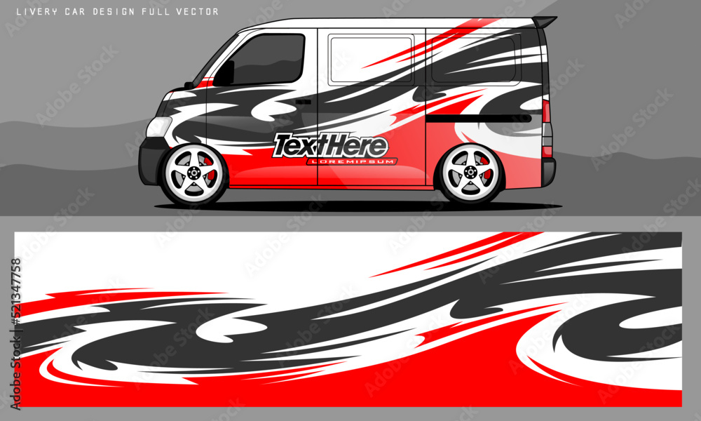 Van livery graphic vector. abstract grunge background design for ...