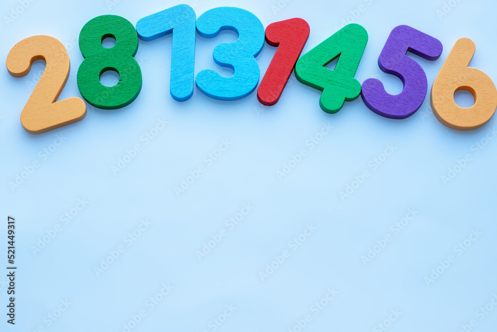 numbers from 1 to and colorful counting educational mathematics sticks ...