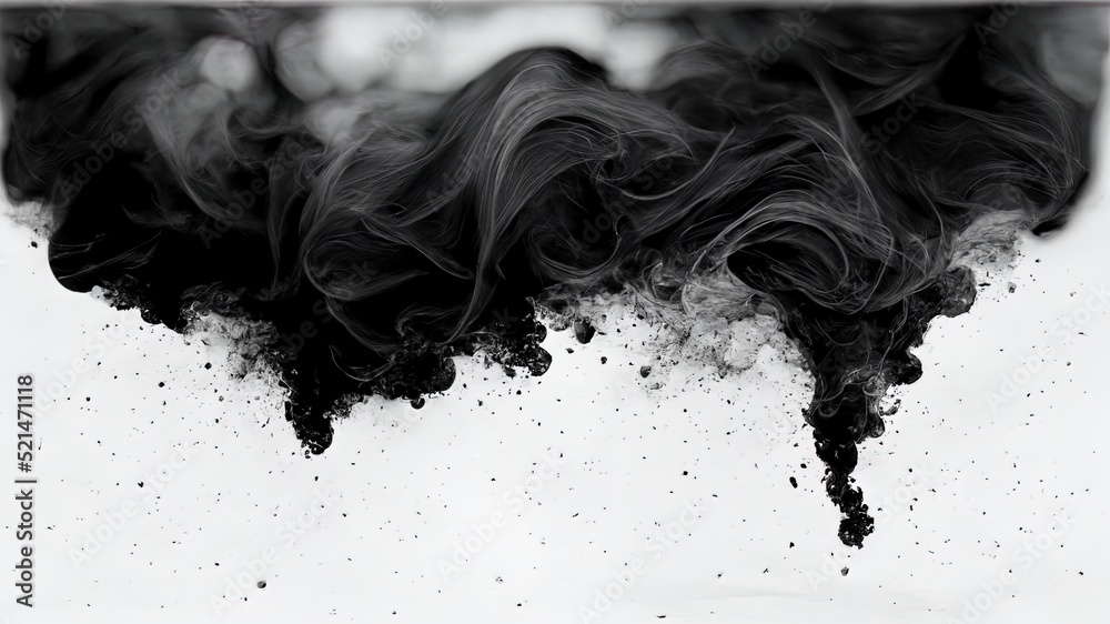 Black and white smoke in 4k, background texture, abstract heavy dense ...