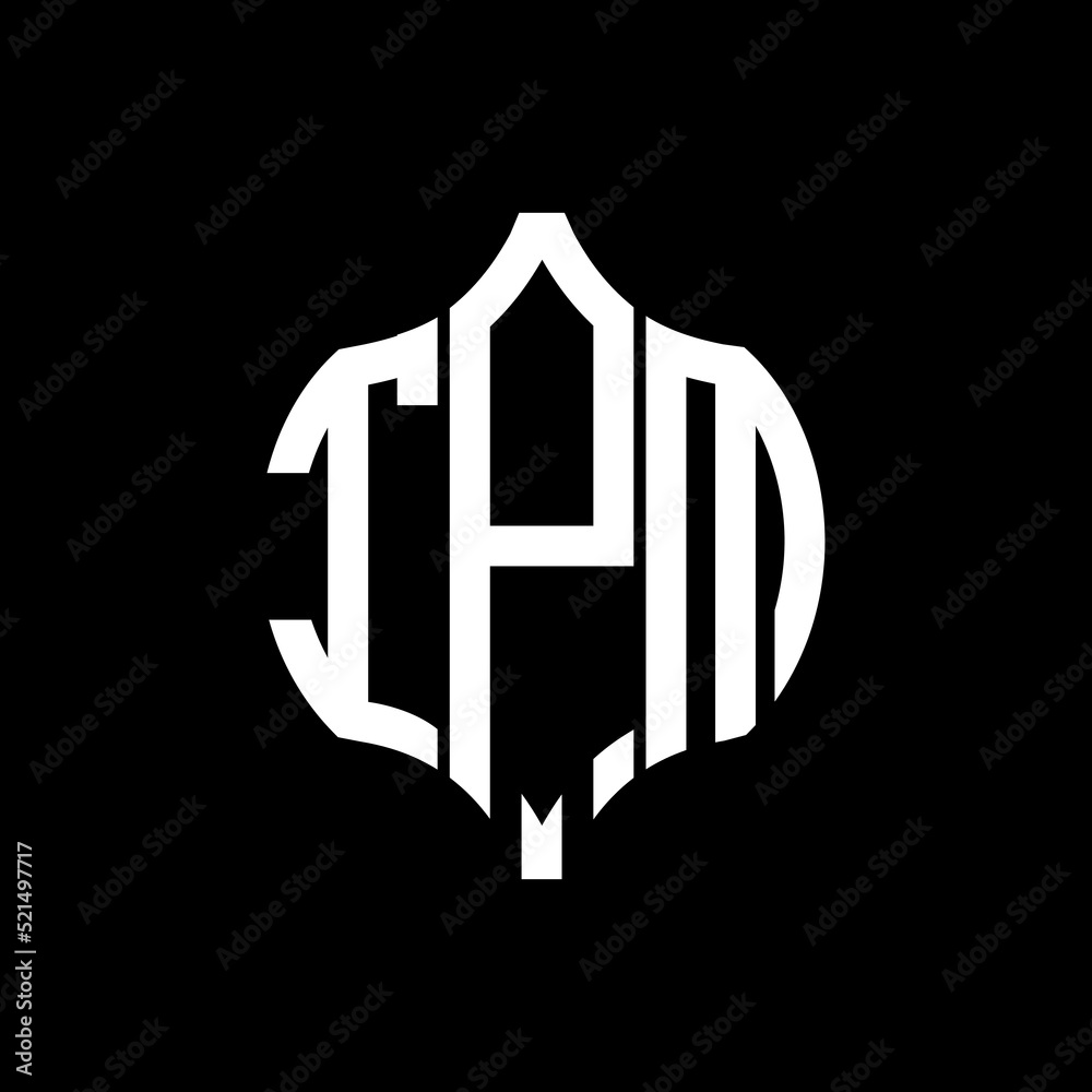 TPM letter logo. TPM best black background vector image. TPM Monogram ...