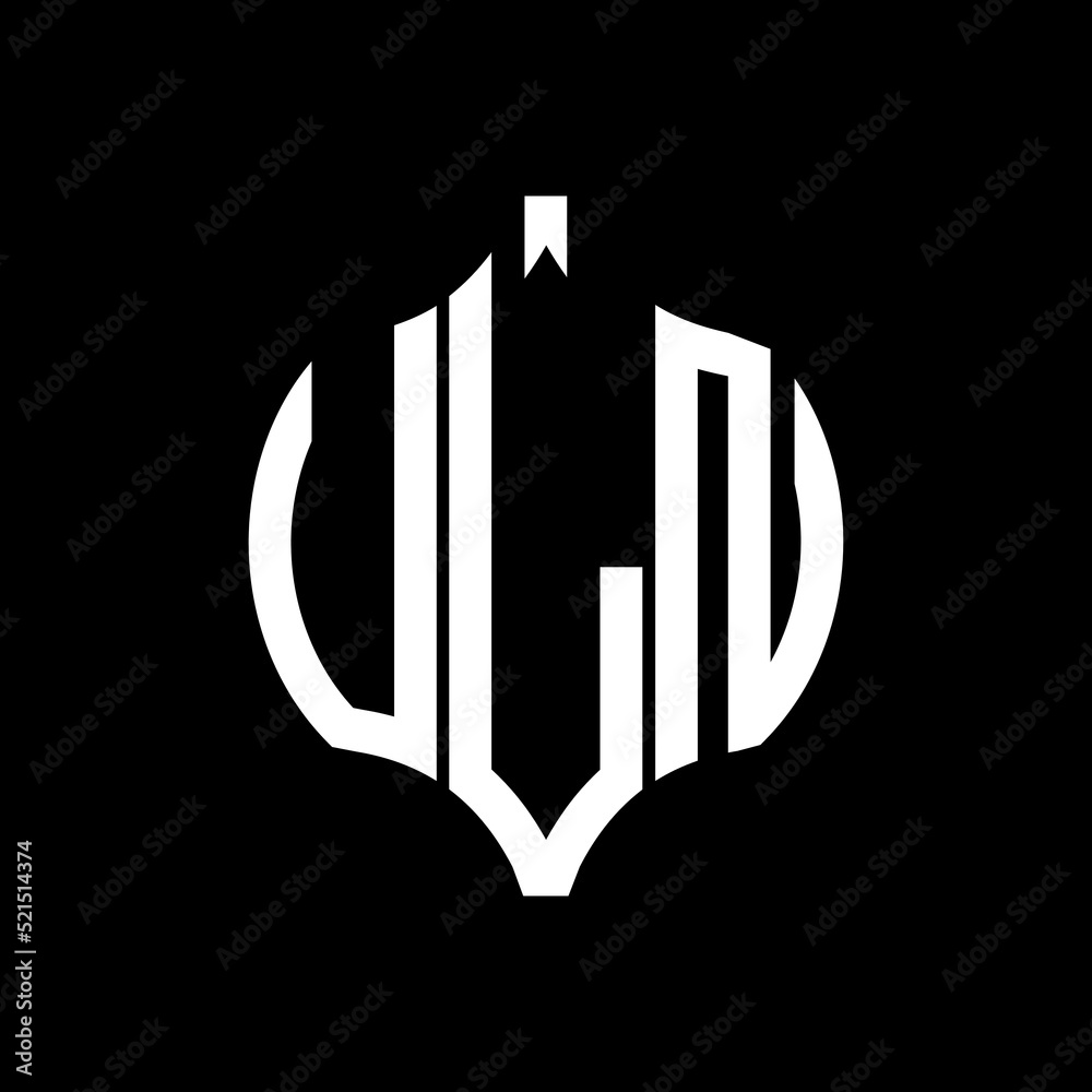 VLN letter logo. VLN best black background vector image. VLN Monogram ...