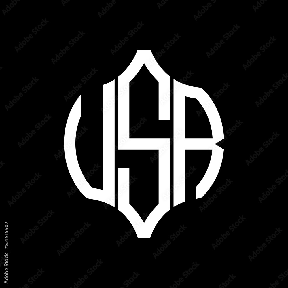 VSR letter logo. VSR best black background vector image. VSR Monogram ...