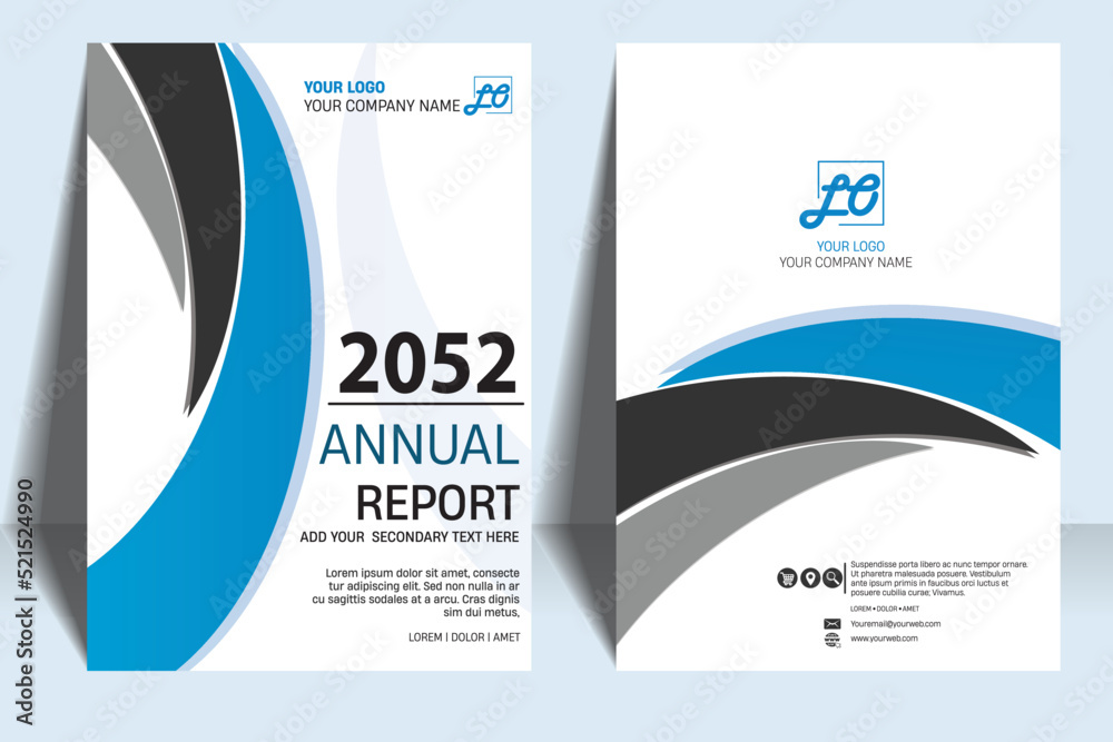 A4 size cover page, Annual report cover, Brochure, leaflet, magazine ...
