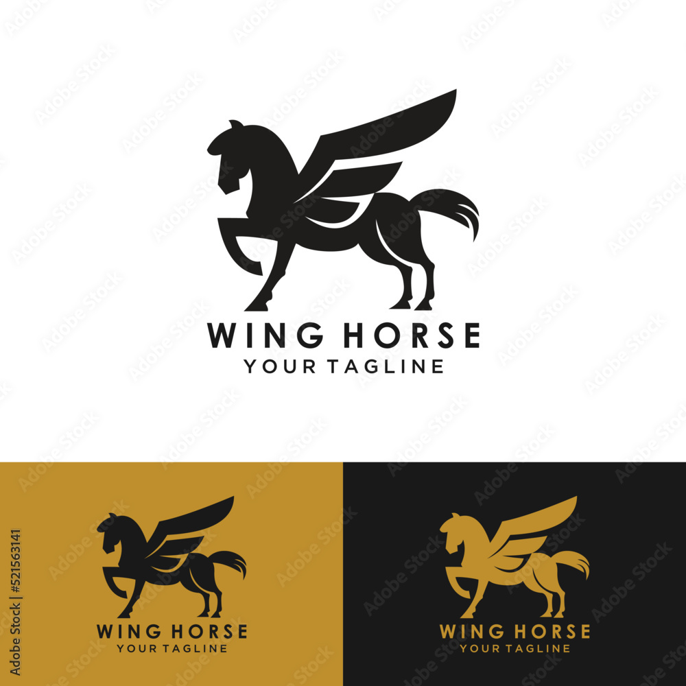 Kuda logo lambang simbol maskot simbol untuk bisnis atau desain kemeja ...