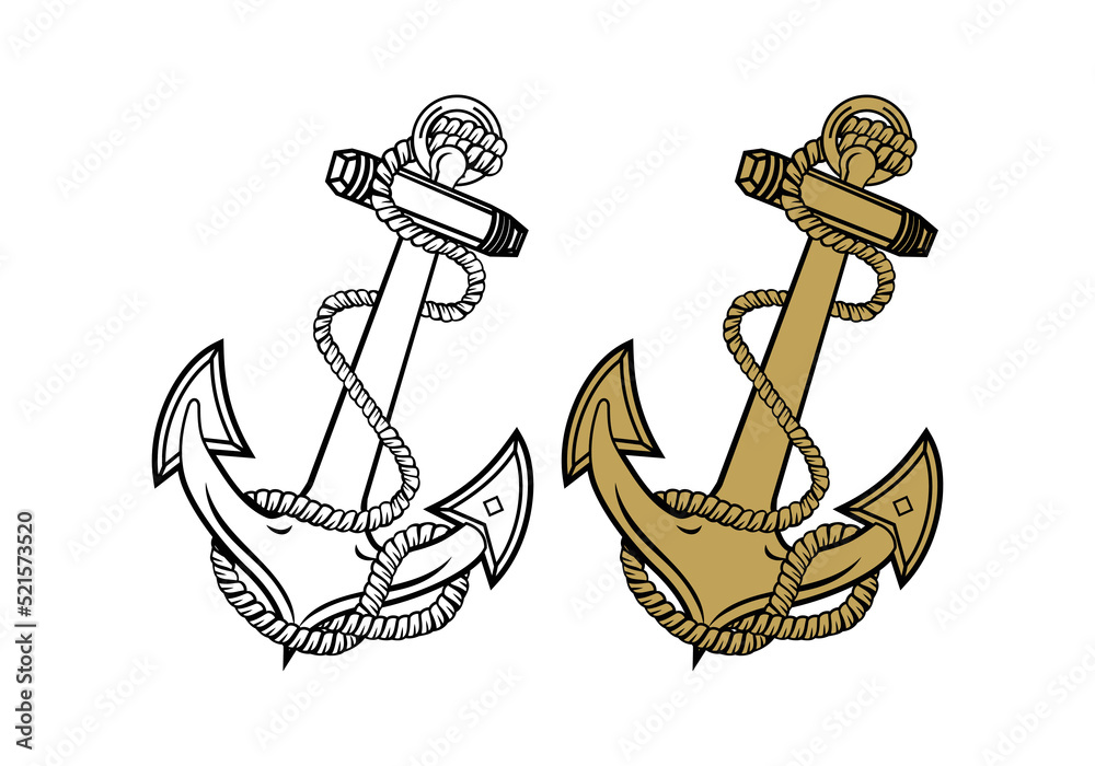 United State Marine Corps Anchor ega design illustration vector eps ...