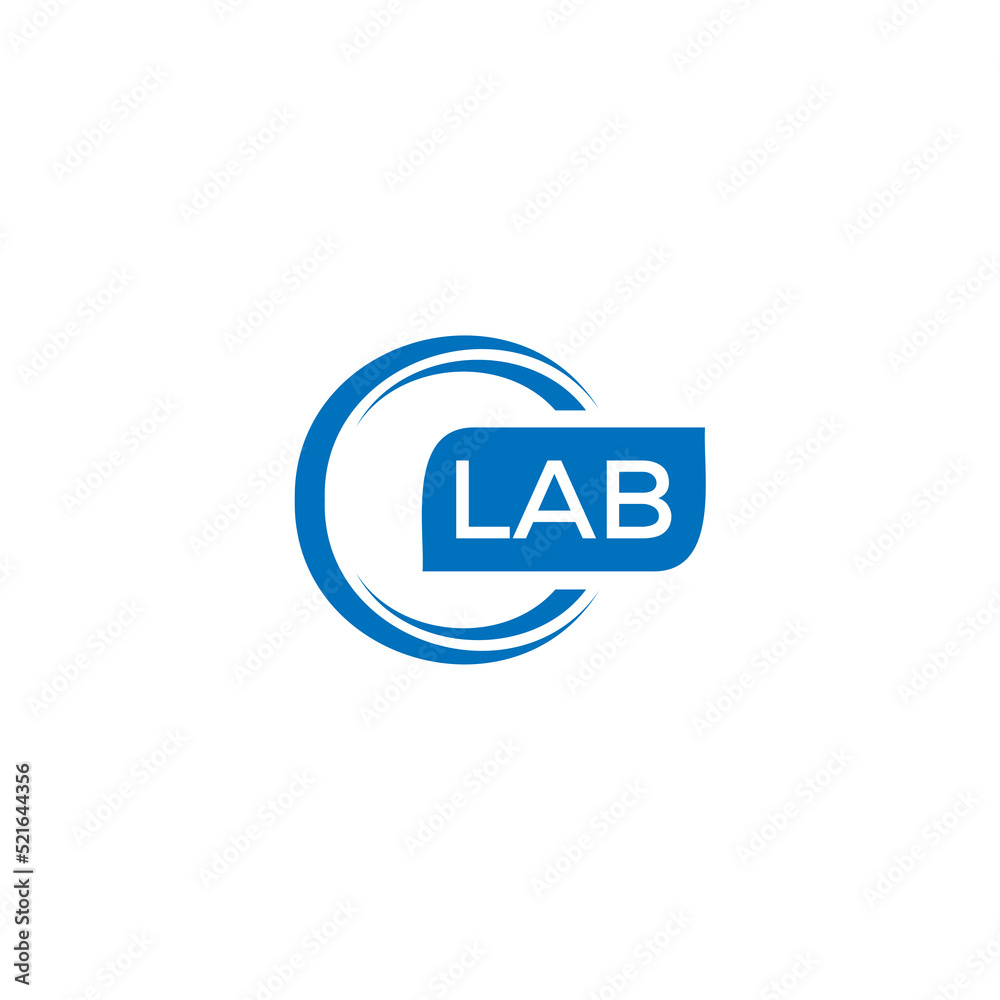 LAB letter design for logo and icon.LAB typography for technology ...