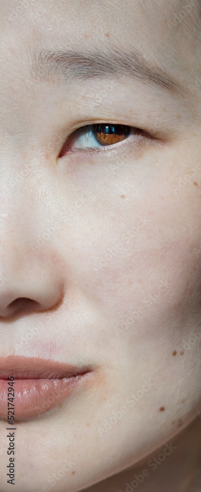 Asian With Light Brown Eyes