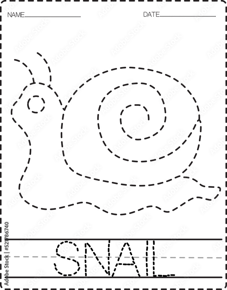 Animal Tracing Book with Example. Preschool worksheet for practicing ...