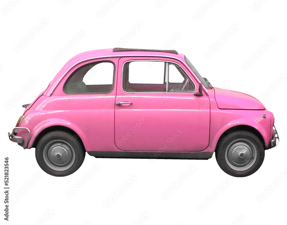 Pink Fiat 500 car transparent PNG Stock Photo | Adobe Stock