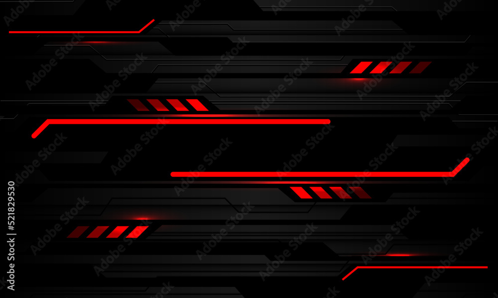 Abstract technology red light black circuit cyber futuristic grey ...